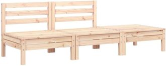 vidaXL Canapé de jardin 3 places bois de pin massif vidaXL