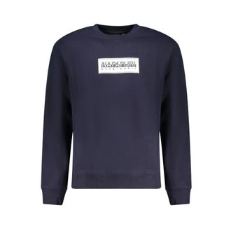 Napapijri Blauer Baumwoll-Sweatshirt mit Logodruck - - Sweatshirts & Hoodies - Herren - Blau - 3XL