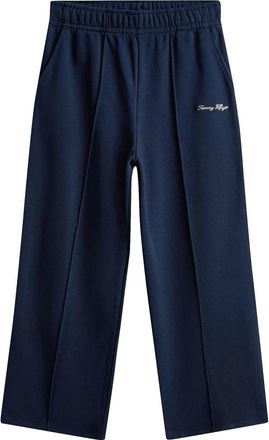 Tommy Hilfiger Femme, Pantalons, Bleu, Taille: 38 FR Logo Embroidery Wide Leg Joggers