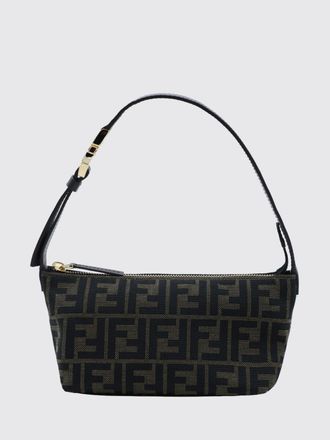 Fendi Mini sac &eacute;vas&eacute; en tissu jacquard &agrave; monogramme FF