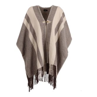 Fay Poncho mit Fransen und Hakenverschluss - - Jackets - Damen - Mehrfarbig - ONE SIZE