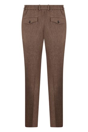 Slowear Mens Trousers Tapered Linen Medium Brown