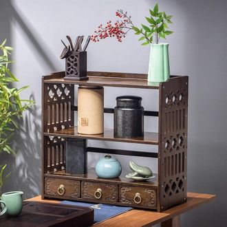 Generic Altartisch aus Holz, kleiner Altartisch, Schrein mit abgestuftem Gebetstisch, handgefertigt, mit Stauraum für Wahrsagerei, persönlicher Altarraum