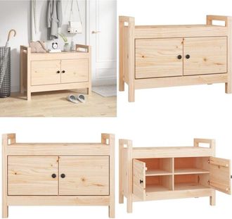 vidaXL Vidaxl - Banc dentrée 80x40x60 cm Bois de pin massif - Banc Dentrée - Banc Coffre - Meuble Dentrée - Rangement Intérieur - Mobilier Salle Dentrée