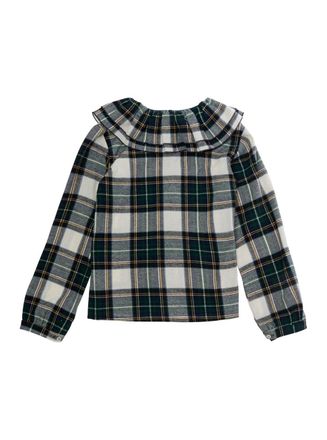 Nan&aacute;n Girls Cotton Blouse Green Blouses And Shirts