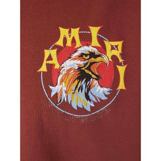 Amiri Eagle-Print Cotton T-Shirt - Red