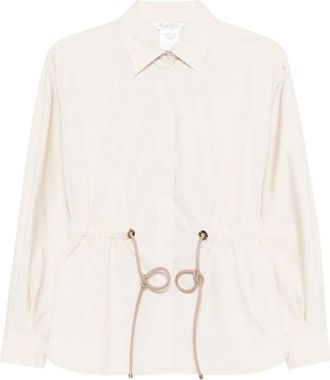 Max Mara Femme, Blouses et Chemises, Beige, Taille: 36 FR Tazzina Cotton Shirt