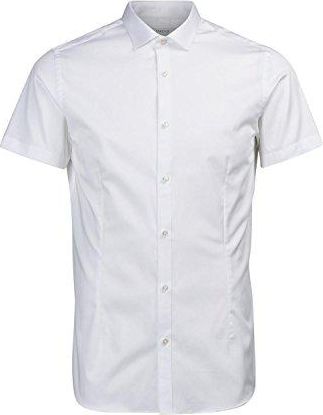 Jack & Jones Parma - Chemise Business - Uni - Manches Courtes - Homme - Blanc (White) - X-Large (Taille Fabricant: XL)