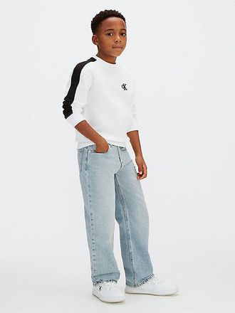 Calvin Klein L&auml;ssiges Sweatshirt Im Blockfarben-design - White 11-0601 Tcx - Jungen - 6