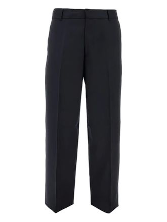 Emporio Armani pantalon en laine vierge - Bleu