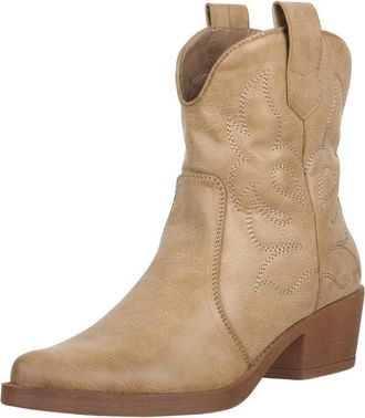 Elara Damen Stiefeletten Cowboy Boots Chunkyrayan 301-A31P Khaki PU-39