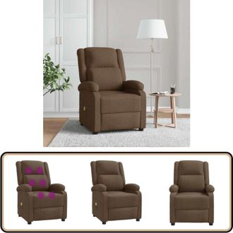 vidaXL vidaXL Massagesessel Braun Stoff