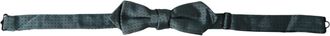 Dolce & Gabbana Green Silk Fantasy Adjustable Neck Men Papillon Bow Tie Dark