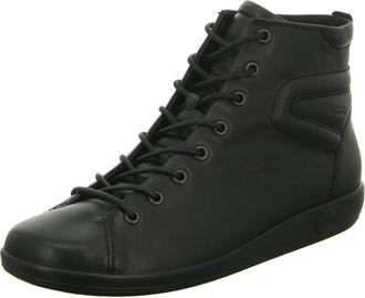 Ecco Mädchen Soft 2.0 Sneaker Low-Top Trainer, Schwarz Black With Black Sole56723, 35 EU