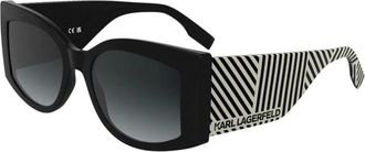 Karl Lagerfeld Femme, Accessoires, Noir, Taille: 53 MM Kl6183S Lunettes de soleil