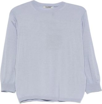 Max Mara Femme, Pulls, Bleu, Taille: 42 FR Amico Sweater