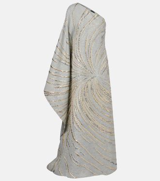 Taller Marmo One-Shoulder-Robe Cannes aus Lamé