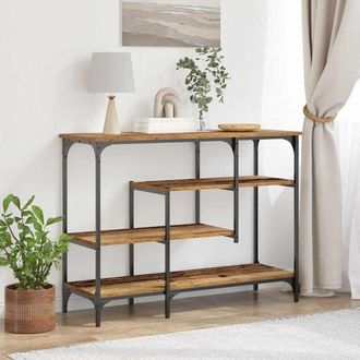 vidaXL Table Console avec &eacute;tag&egrave;re Bois ancien 100 x 35 x 75 cm Vidaxl