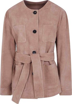 Max Mara Lederjacke - Braun