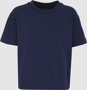 A.P.C. T-Shirt Boxy Rue Madame Indigo Dark Navy