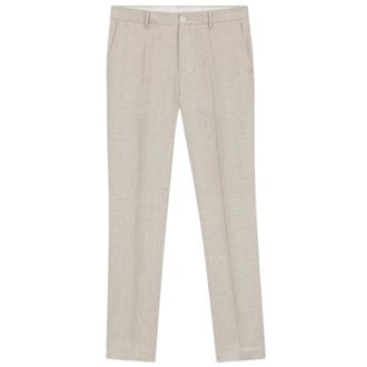 HUGO BOSS Homme, Pantalons, Beige, Taille: L Pantalon slim-fit en m&eacute;lange de lin