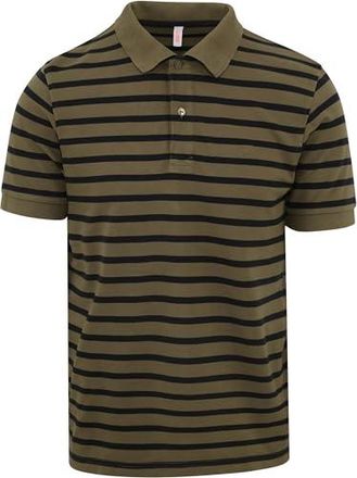 Sun 68 Polo &agrave; rayures vertes pour homme, vert, L