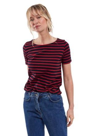 Armor Lux Femme Marini&egrave;re Hoedic H&eacute;ritage Femme T shirt, Multicolore (Ii9 Rich Navy/Braise Ii9), 36 EU