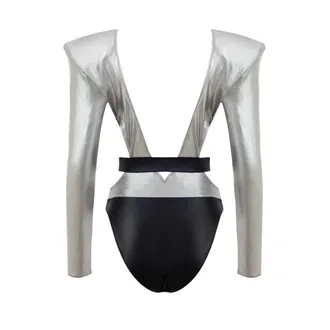Dolce & Gabbana Womens Gray Viscose One-Piece Swimsuit Clothing