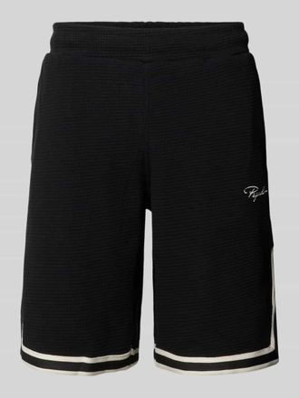 Pegador Shorts mit Strukturmuster und Label-Stitching