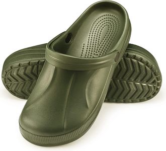 Estro & Luminara Gartenschuhe Herren Clogs Gummi - Gartenclogs Herren Männer Gartenschuhe Hausschuhe Gummi Leicht Gummischuhe Für Männer F06 (46, Grün)
