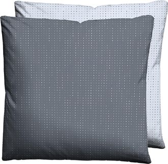 Biberna 0636047 Mix & Match Kopfkissenbezug Mako-Baumwoll-Satin 1x 80x80 cm, blau