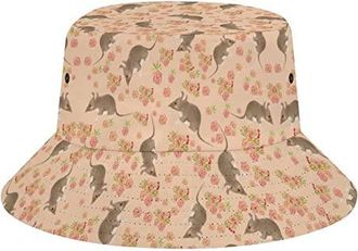 Generic Fleurs De Possums-2 Chapeaux De Seau Mode Chapeau De Pêcheur Unisexe Casquettes Visières pour Femme Hommes Voyage