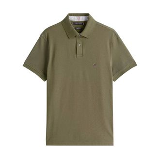Tommy Hilfiger Homme, Tops, Vert, Taille: M Polo Vert avec Broderie Logo Embl&eacute;matique