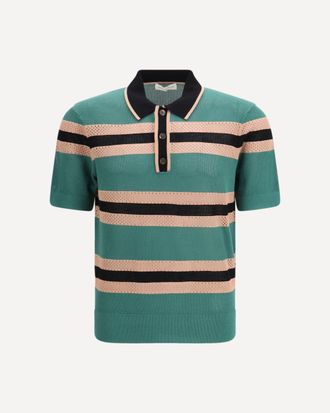 Dries Van Noten Striped Polo Shirt Male M