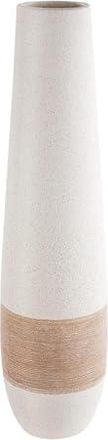 Gilde Gilde Deko gro&szlig;e Vase XL Bodenvase aus Keramik - Deko Wohnzimmer - Farbe: Braun Creme H&ouml;he 46 cm