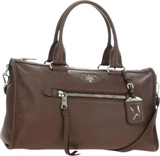 Prada Sac &agrave; main vintage doccasion - Femme - Pre-owned - Brun - Taille: ONE Size