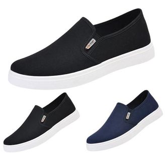 Generic Chaussures de sport pour hommes sans lacets : chaussures de jogging &agrave; enfiler chaussures de course respirantes baskets r&eacute;sistantes &agrave; labrasion chaussu
