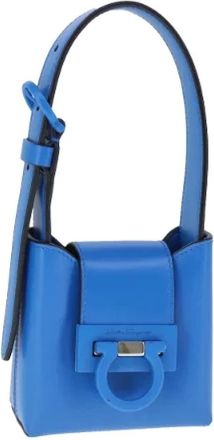 Ferragamo Pre-owned Cuir sacs-main - Femme - Pre-owned - Bleu - Taille: ONE Size