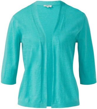 s.Oliver Cardigan Strickjacke Feinstrickcardigan aus Baumwolle mit 3/4-&Auml;rmeln