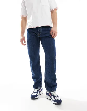 Jack & Jones Chris - Jean droit - Bleu foncé délavé