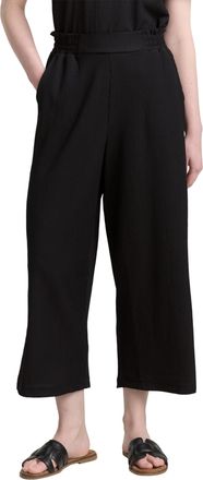 Tom Tailor Damen 1046824 Culotte High Waist Hose, 14482 - Deep Black, XS EU