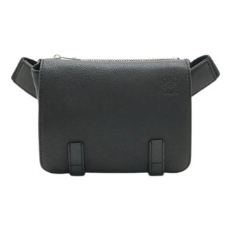 Loewe Pre-owned Anagram Military Leder Bauchtasche - - Pre-owned - Damen - Schwarzk - ONE SIZE