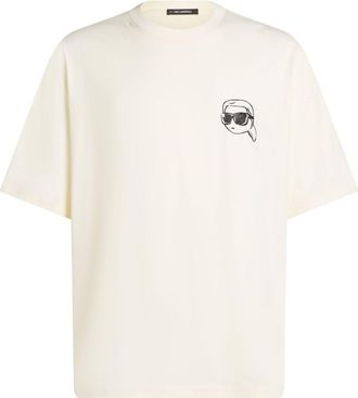 Karl Lagerfeld T-Shirt mit Ikon-Patch - Weiß