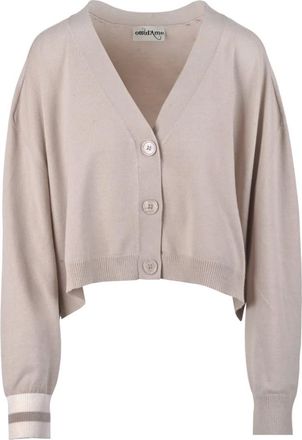 ottod'Ame Femme, Pulls, Beige, Taille: 42 FR Gilet Court