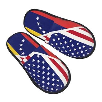 Generic Pantoufle Maison Drapeau Des &Eacute;tats-Unis Et Du Venezuela Hiver Chaussures Chaudes Unique Hiver Pantoufles Antid&eacute;rapantes Chaudes Pantoufles Pour Chambr
