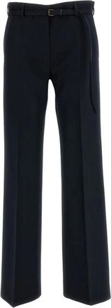 Dries Van Noten Presta Wool Pantalons - Femme - Pantalons - Bleu - Taille: 34 FR