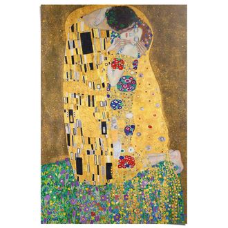 Reinders Poster, Gustav Klimt - the kiss, Wohnzimmer, Poster, Wanddeko, Room Decor, 150 gr. gl&auml;nzend Bilderdruckpapier, Gold, 91,5 x 61