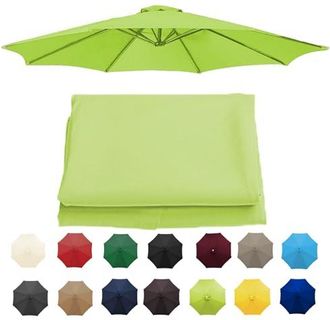 Generic Toile de rechange durable pour parasol de jardin, terrasse et extérieur, vert gazon, 8 RIBS: 300CM