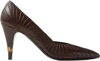 Versace Femme, Chaussures, Brun, Taille: 38 EU Gianni Leather Escarpins 90 mm