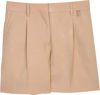 Burberry Femme, Shorts, Brun, Taille: 34 FR Pleated Tailored Shorts